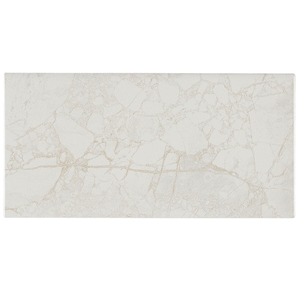 Marble Stone Visual 4x8-inch Ceramic Wall Tile in White Water - 4x8 ...