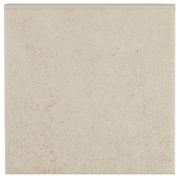 Contemporary Cement Visual 6x6-inch Ceramic Bullnose in Beige - 6x6 ...