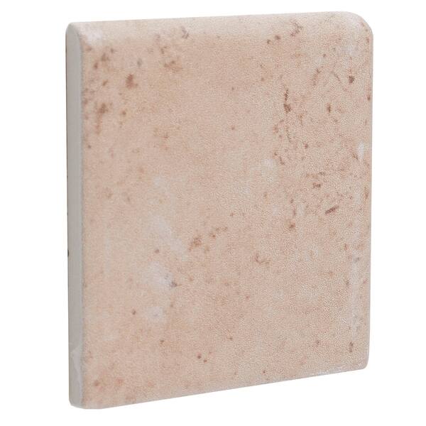 Travertine Replica 3x3-inch Ceramic Wall Bullnose Corner in Willow ...