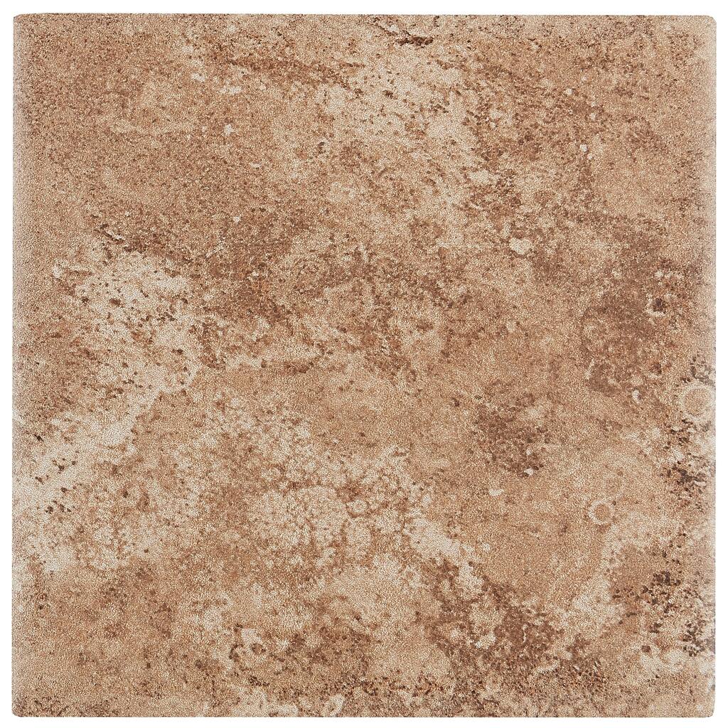 Travertine Replica 6x6-inch Ceramic Wall Tile in Truffle Field - 6x6 ...