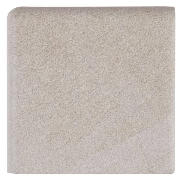Brushed Cement Visual 3x3-inch Glazed Ceramic Wall Bullnose Corner in ...