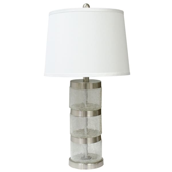 Brushed Nickel and Clear 27-inch Table Lamp - Bed Bath & Beyond - 20772756