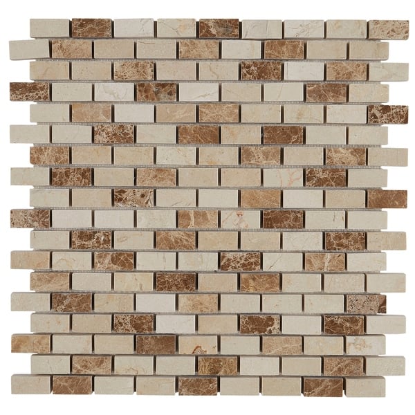 Decorative Stone Accent 1/2x1-inch Brick Joint Mosaic Tile in Adda ...