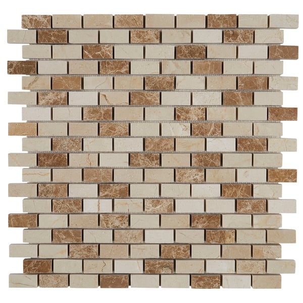 Decorative Stone Accent 1/2x1-inch Brick Joint Mosaic Tile in Adda ...