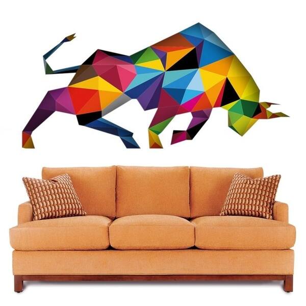 Bizon Bull Full Color Wall Decal Sticker AN-661 FRST Size 20"x40" - Bed ...