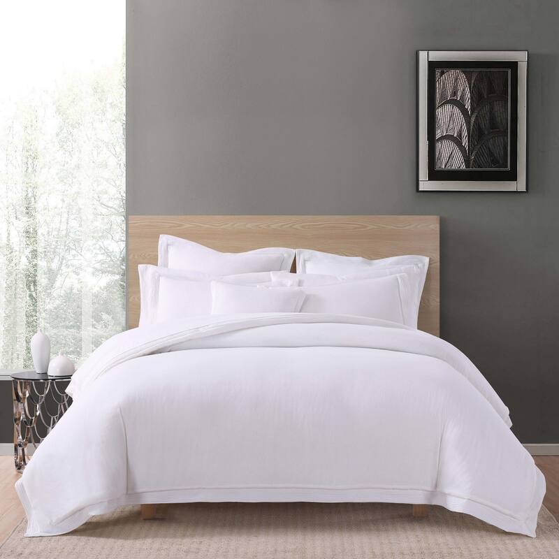 Charisma Luxe Cotton Linen 3 Piece Comforter Set - Overstock - 20820743
