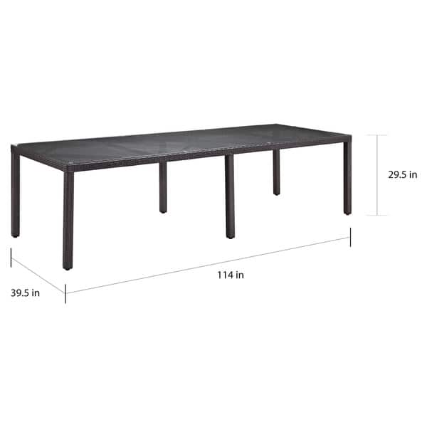 Bocabec 114-inch Outdoor Patio Dining Table by Havenside Home - Bed ...