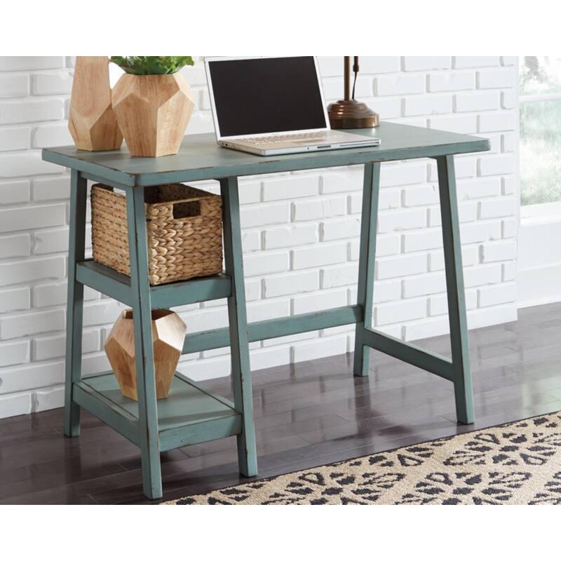 Mirimyn Teal Home Office Small Desk - Overstock - 20847068