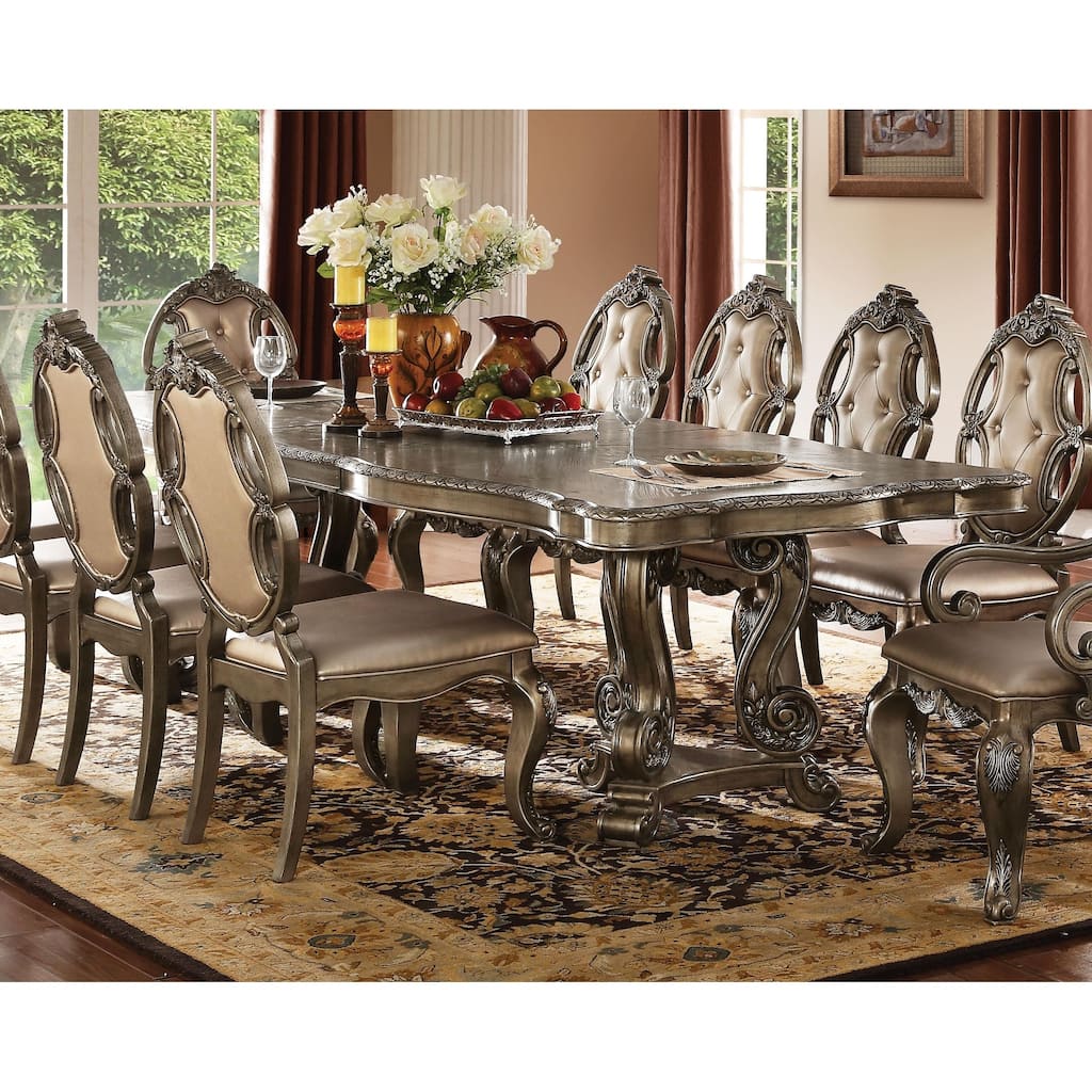 Acme Ragenardus Formal Dining Table in Vintage Oak - Overstock - 20850621