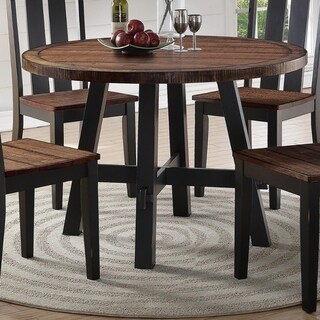 Cottage Style Round Wooden Dining Table Brown - Bed Bath & Beyond ...
