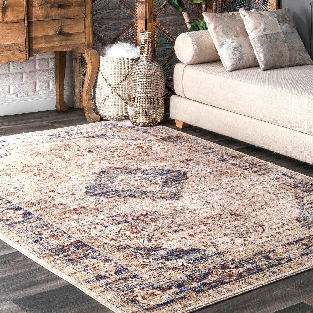 Nuloom Tribal Historical Faded Border Area Rug - Overstock - 20860225