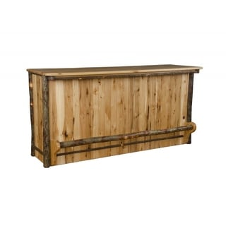 DISCONTINUED - Rustic Hickory 5 Foot Bar with Foot Rail - Bed Bath ...