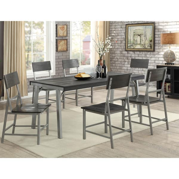 Traw Industrial Grey Metal Side Chairs by Furniture of America (Set of ...
