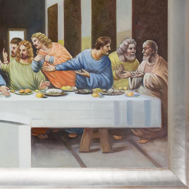 La Pastiche Leonardo da Vinci 'The Last Supper' Hand Painted Oil ...
