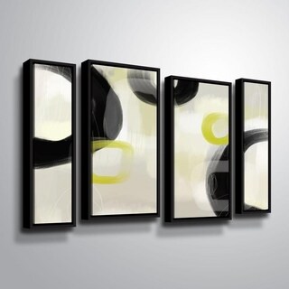 ArtWall Delores Orridge Naskrent 'Bahai Basalt' 4 Piece Floater Framed ...