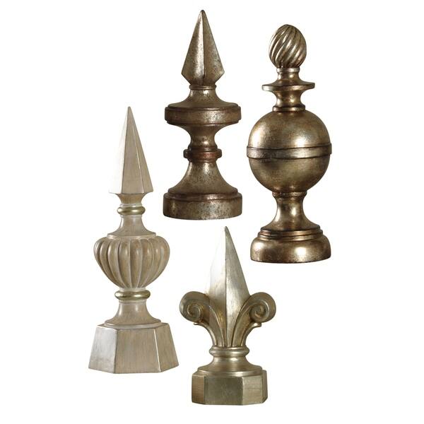 Gold and Silver Decorative Finials (Set of 4) - Bed Bath & Beyond ...