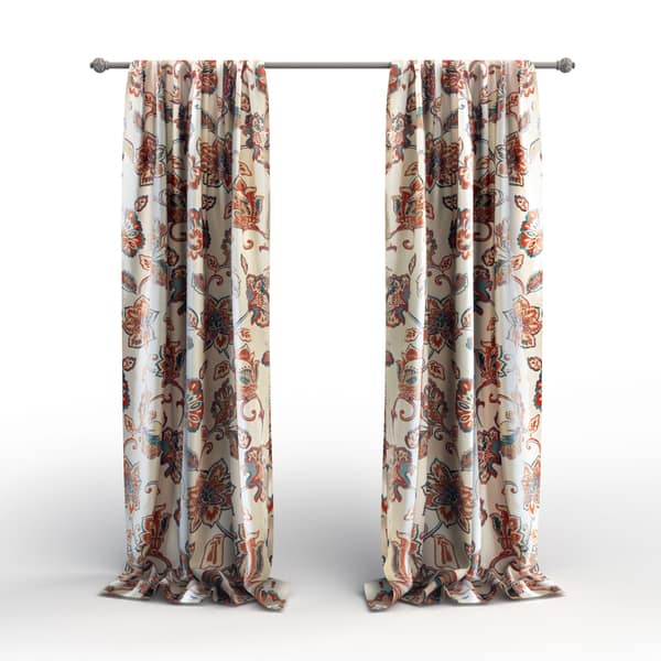 The Curated Nomad Conchita Floral Curtain Panel Pair - 52 x 84 - On ...