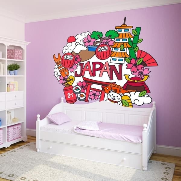 Japan Panel Full Color Wall Decal Sticker K-368 FRST Size 40"x40" - Bed ...