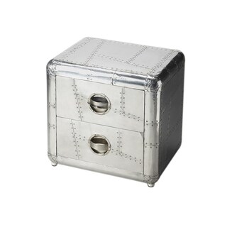 Offex Modern Rectangular Aviator Side Table - Silver - Bed Bath ...