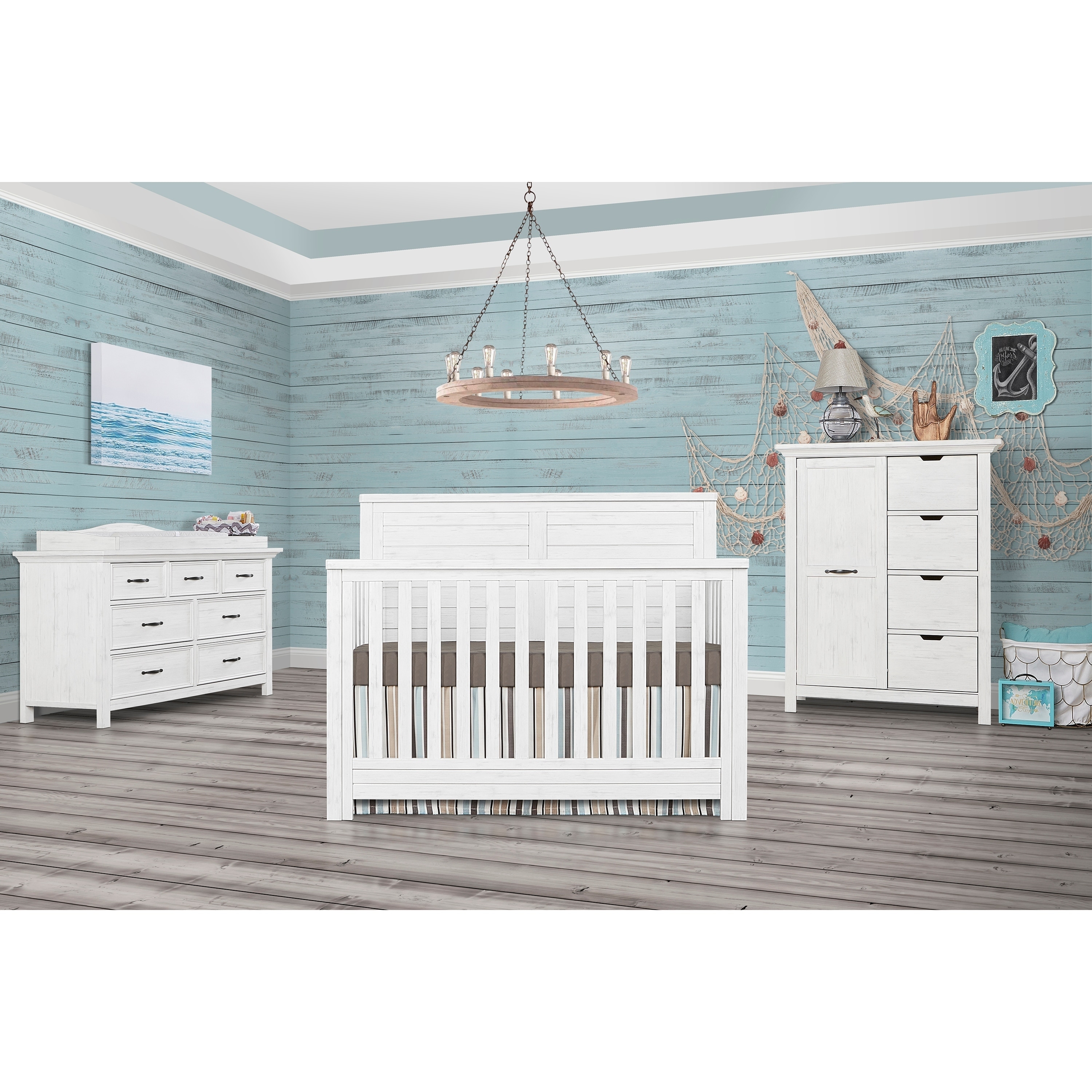 Evolur belmar double dresser weathered white store
