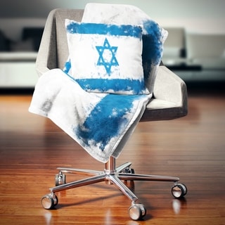Designart 'Israel Flag Illustration' Flag Painting Throw Blanket - Bed ...
