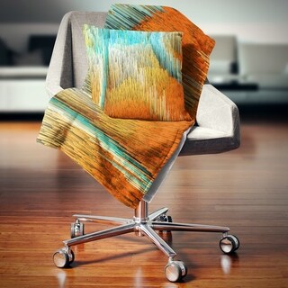 Designart 'Macro Render Structure Yellow Orange' Contemporary Throw ...