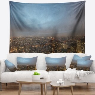 Designart 'Shinjuku District View Point' Cityscape Wall Tapestry - Bed ...
