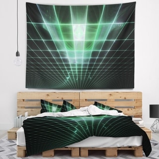 Designart 'Light Green Bat on Radar Screen' Abstract Wall Tapestry ...