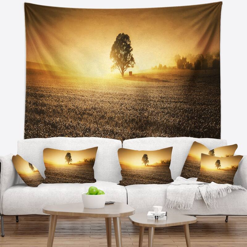 Designart 'Farmland Panorama' Landscape Photography Wall Tapestry ...
