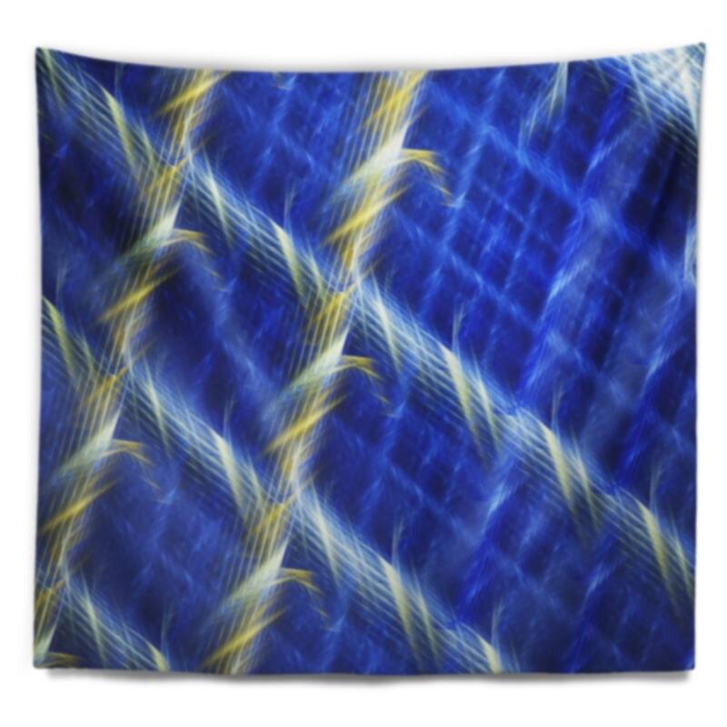 Designart 'Blue Abstract Metal Grill' Abstract Wall Tapestry ...