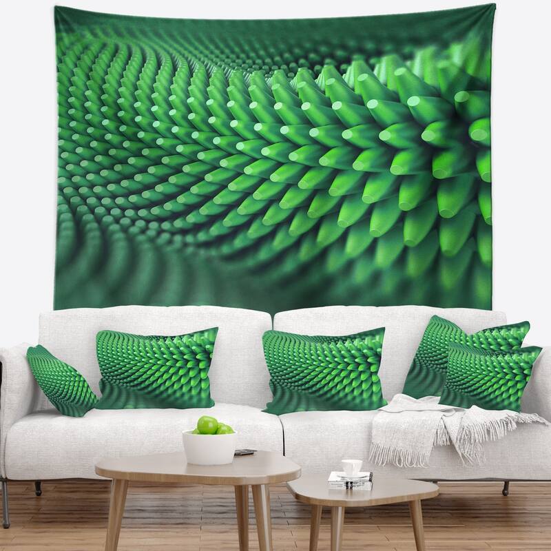 Designart 'Abstract 3D Spiny Background' Abstract Wall Tapestry ...