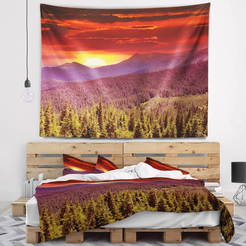 Designart 'Fantastic Sunrise in Mountains' Landscape Photography Wall ...