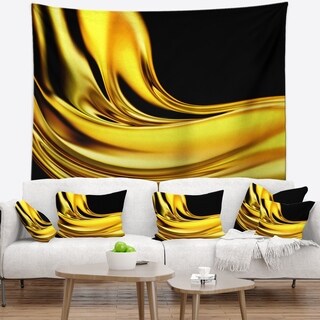 Designart 'Yellow Gold Texture Pattern' Abstract Wall Tapestry - Bed ...