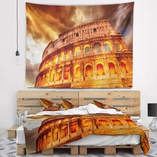 Designart 'Colosseum in Rome Landscape' Monumental Wall Tapestry - Bed ...
