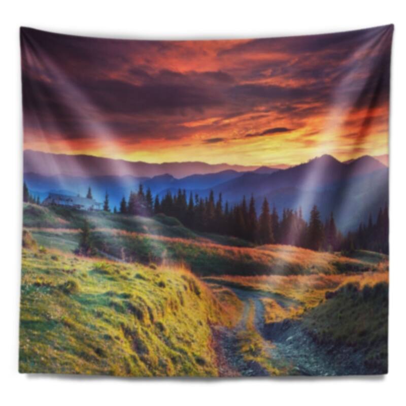 Designart 'Green Land Under Overcast Sky' Landscape Photography Wall ...