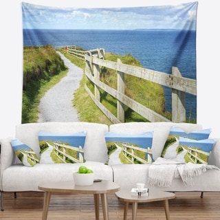 Designart 'Cliff Walk on Wild Atlantic Way' Landscape Wall Tapestry ...