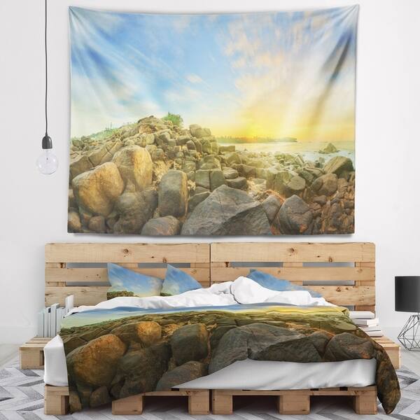 Designart 'Untouched Romantic Beach of Sri Lanka' Landscape Wall ...