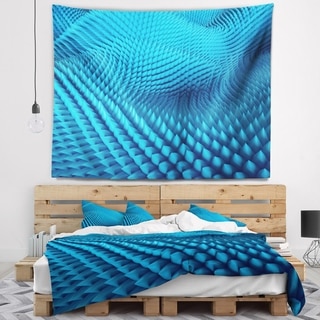 Designart 'Abstract Blue Wavy Background' Abstract Wall Tapestry - Bed ...