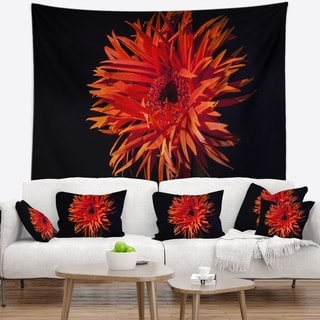 Designart 'Spider Gerbera Daisy Watercolor' Flowers Wall Tapestrywork ...