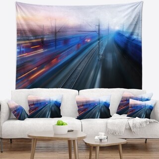 Designart 'Train Movements at Twilight' Landscape Photography Wall ...