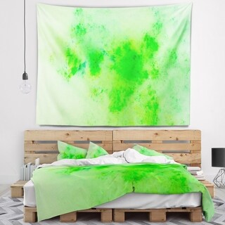 Designart 'Bright Green Starry Fractal Sky' Abstract Wall Tapestry ...