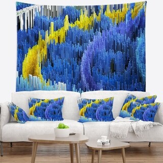 Designart 'Macro Render Structure Blue Yellow' Contemporary Wall ...