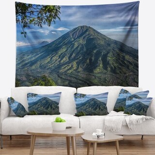 Designart 'Merbabu Volcano in Java' Landscape Wall Tapestry - Bed Bath ...
