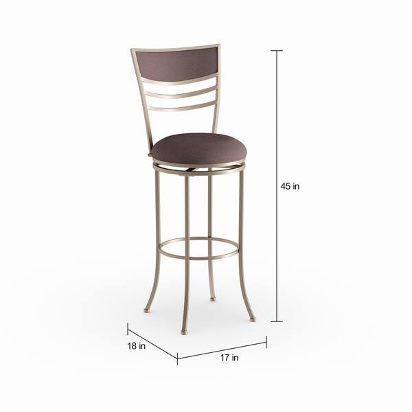 Silver Orchid Grant Charcoal Swivel Stool - Bed Bath & Beyond - 20931256