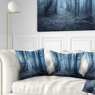 Designart 'Spring Foggy Forest Trees' Landscape Photography Throw ...