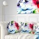 Designart 'Watercolor Flowers Everywhere' Floral Throw Pillow - Bed ...