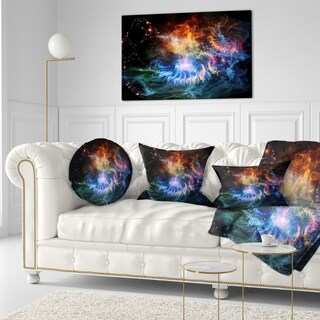 Designart 'Flame Lights of Network' Abstract Throw Pillow - Bed Bath ...