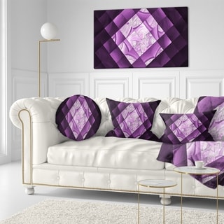 Designart 'Purple Pixel Field of Squares' Abstract Throw Pillow - Bed ...