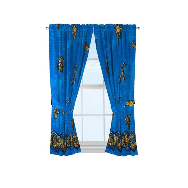 Nickelodeon Teenage Mutant Ninja Turtles Mean Green 4 PC Curtain Set ...