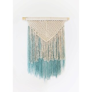 Turquoise Blue Handmade Woven Tapestry Wall Hanging - Bed Bath & Beyond ...